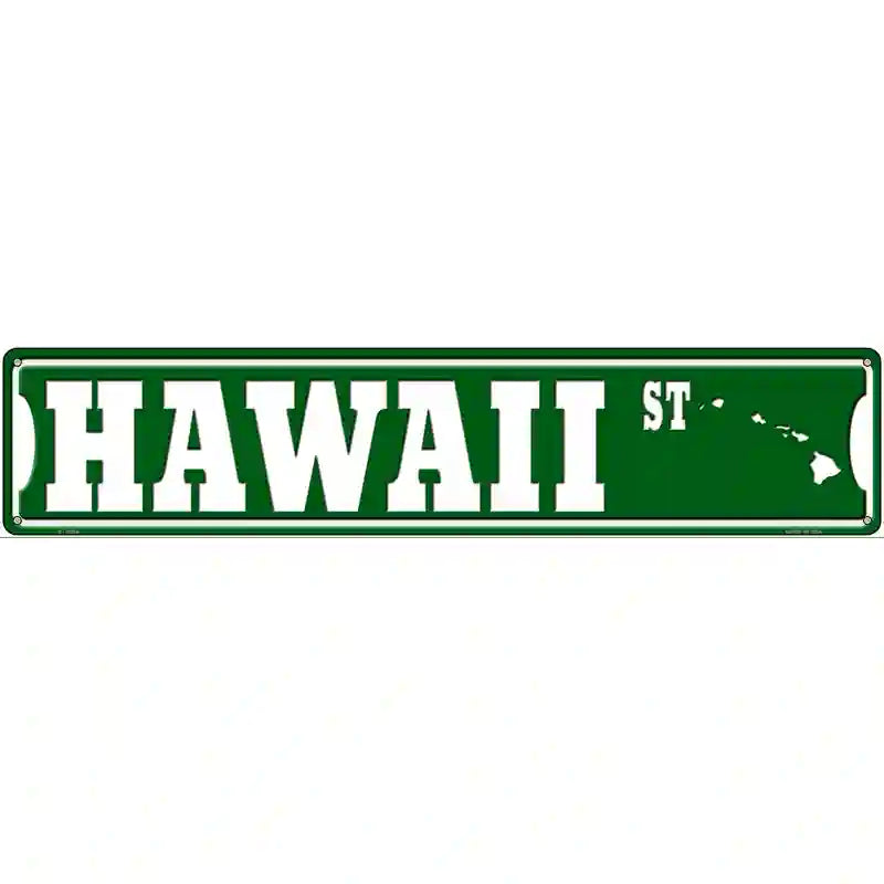 Hawaii St Silhouette Novelty Metal Street Sign | Smart Blonde