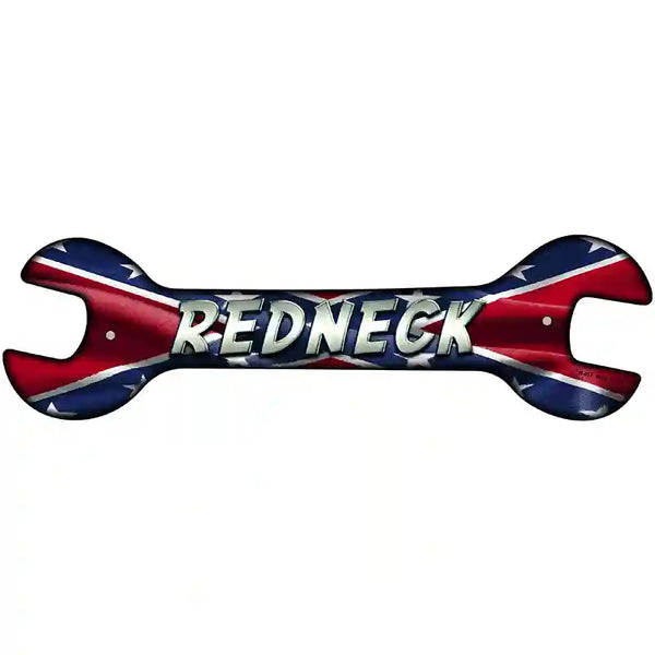 Redneck With Confederate Flag Novelty Metal Wrench Sign W-037 | Smart ...