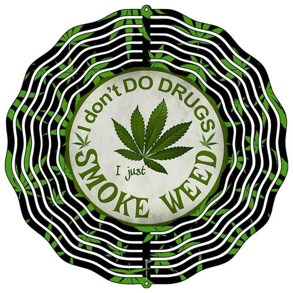 I Just Smoke Weed Novelty Metal Wind Spinner WCS-214 | Smart Blonde