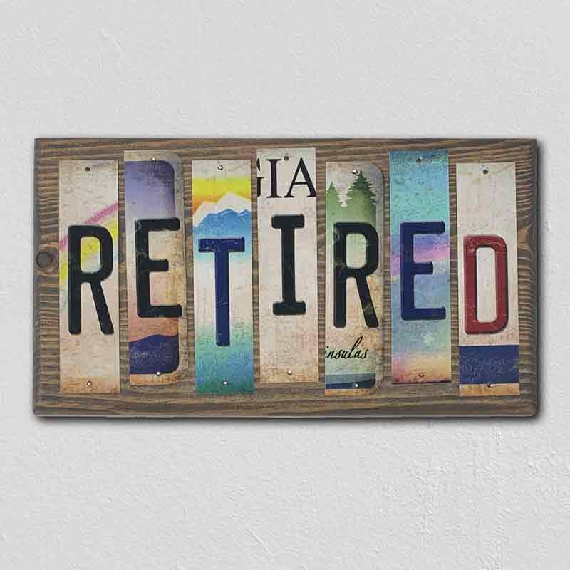 Retired License Plate Strip Novelty Wood Sign WS-081 | Smart Blonde