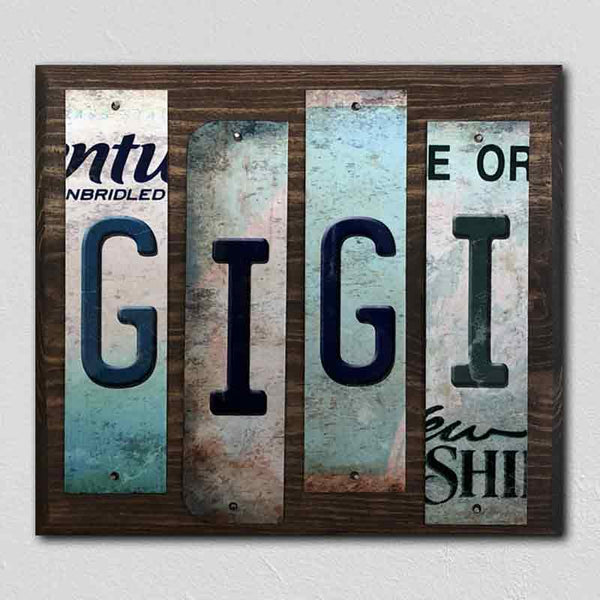 Gigi License Plate Strips Novelty Wood Signs WS-208 | Smart Blonde