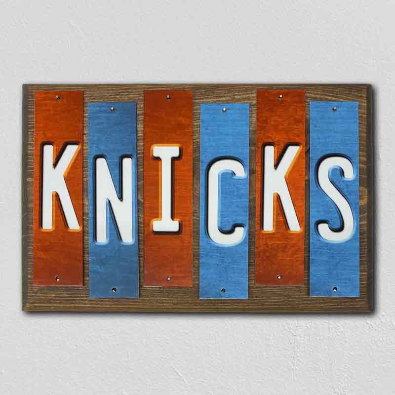 Knicks Team Colors Basketball Fun Strips Novelty Wood Sign WS-664 ...