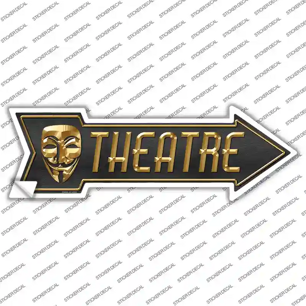 Theatre Novelty Arrow Sticker Decal | Smart Blonde