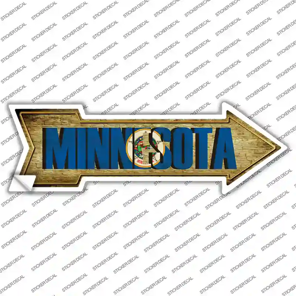 Minnesota Novelty Arrow Sticker Decal | Smart Blonde