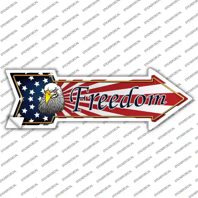 Freedom Novelty Arrow Sticker Decal | Smart Blonde