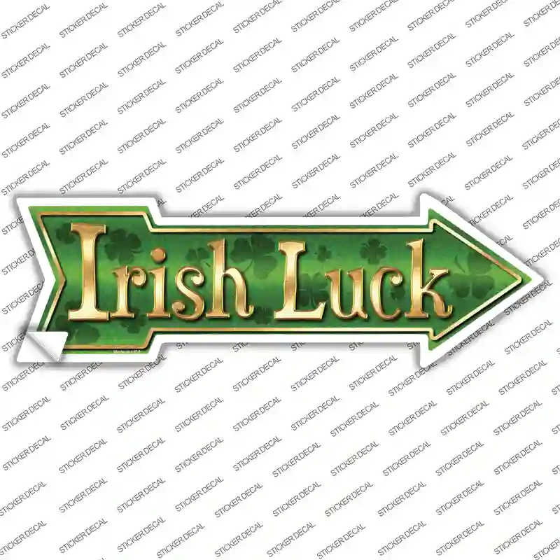 Irish Luck Novelty Arrow Sticker Decal | Smart Blonde