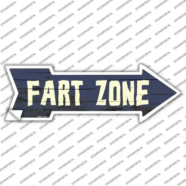 Fart Zone Novelty Arrow Sticker Decal | Smart Blonde