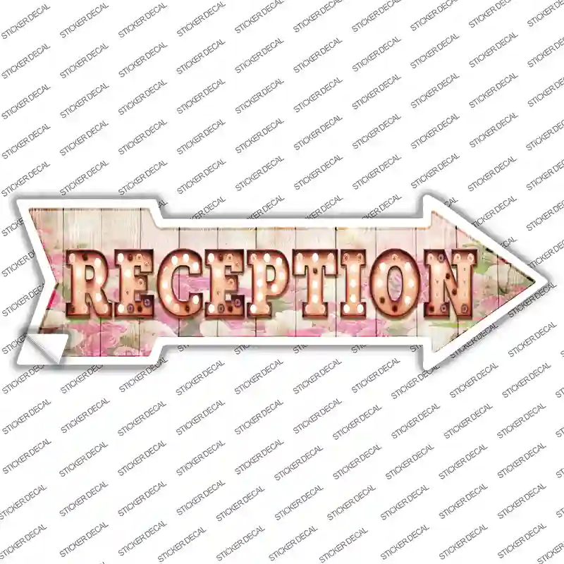Reception Bulb Letters Novelty Arrow Sticker Decal | Smart Blonde