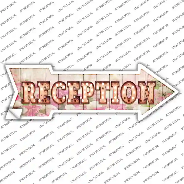 Reception Bulb Letters Novelty Arrow Sticker Decal | Smart Blonde