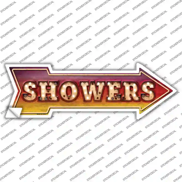 Showers Bulb Letters Novelty Arrow Sticker Decal | Smart Blonde