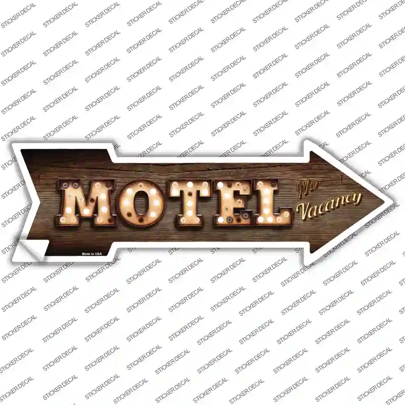 Motel Bulb Letters Novelty Arrow Sticker Decal | Smart Blonde