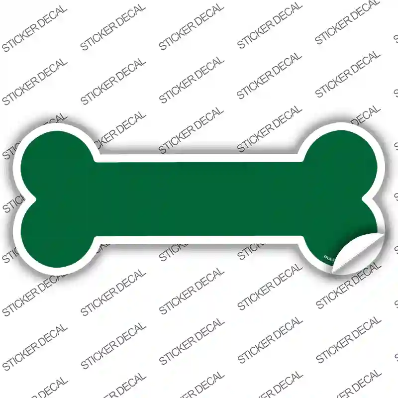 Green Solid Novelty Bone Sticker Decal | Smart Blonde
