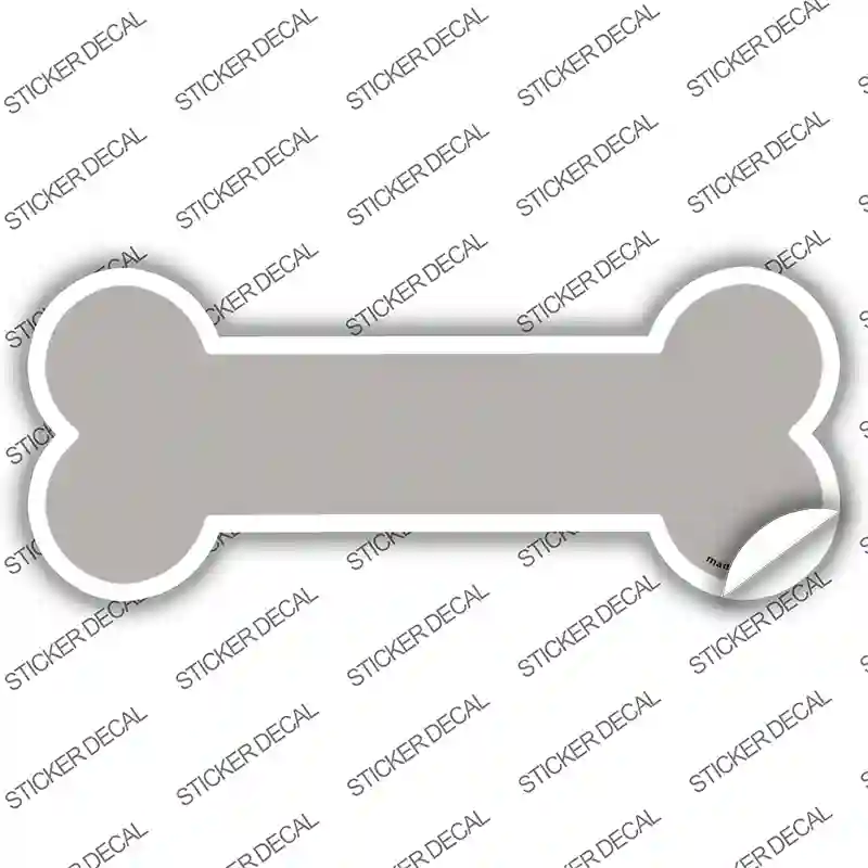 Gray Solid Novelty Bone Sticker Decal | Smart Blonde