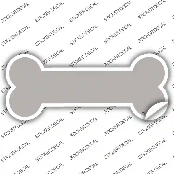 Gray Solid Novelty Bone Sticker Decal | Smart Blonde