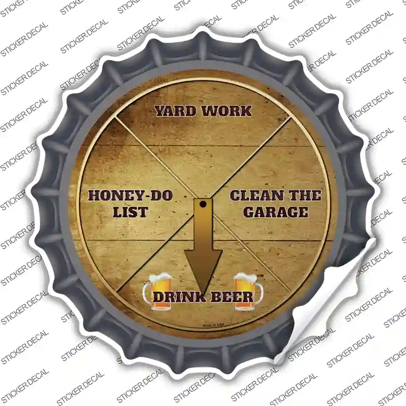 Drink Beer Novelty Bottle Cap Sticker Decal | Smart Blonde