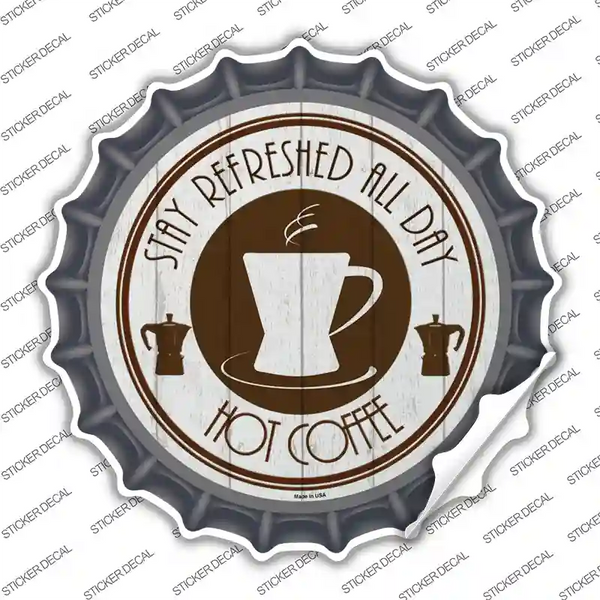 Stay Refreshed All Day Novelty Bottle Cap Sticker Decal | Smart Blonde