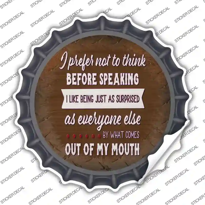 I Like Being Surprised Novelty Bottle Cap Sticker Decal | Smart Blonde