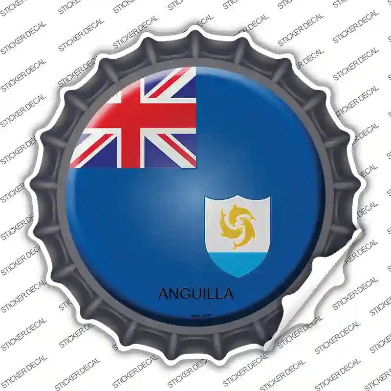 Anguilla Country Novelty Bottle Cap Sticker Decal | Smart Blonde