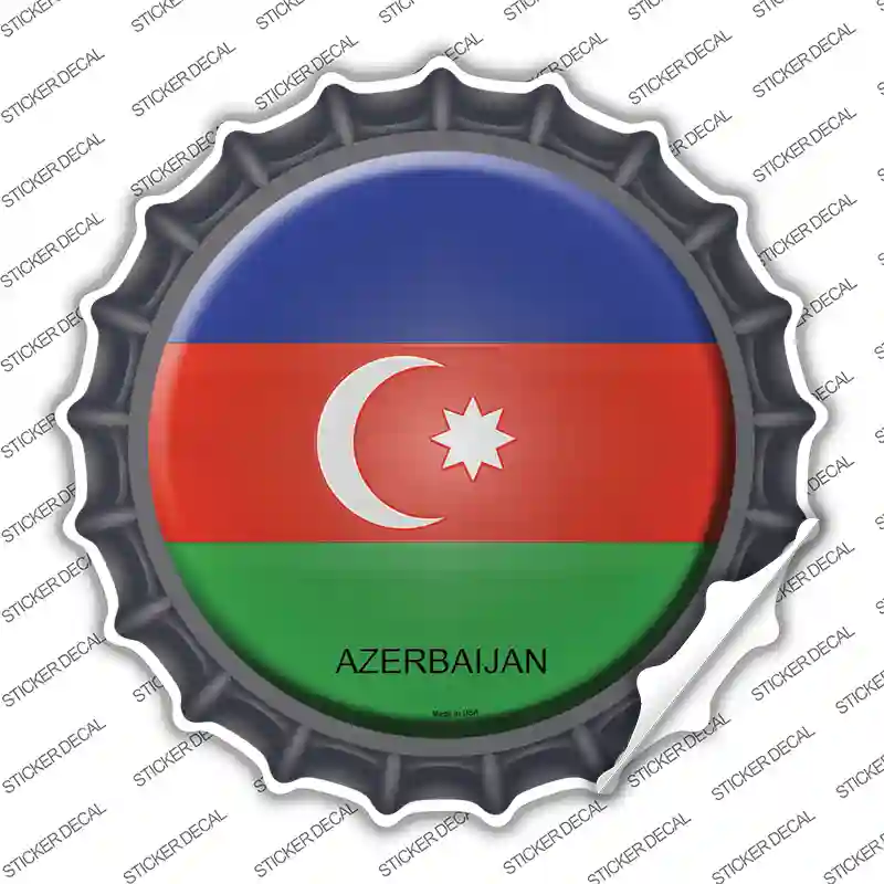 Azerbaijan Country Novelty Bottle Cap Sticker Decal | Smart Blonde