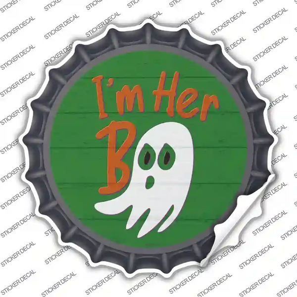 Im Her Boo Green Novelty Bottle Cap Sticker Decal | Smart Blonde