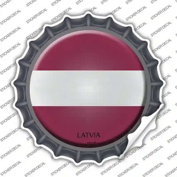 Latvia Country Novelty Bottle Cap Sticker Decal | Smart Blonde
