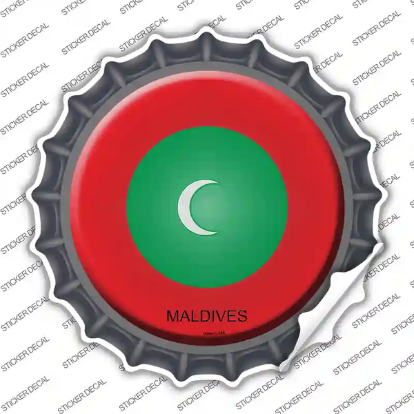 Maldives Country Novelty Bottle Cap Sticker Decal | Smart Blonde