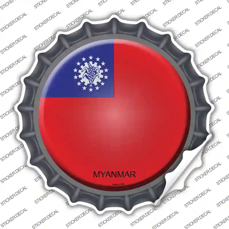 Myanmar Country Novelty Bottle Cap Sticker Decal | Smart Blonde