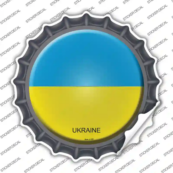 Ukraine Country Novelty Bottle Cap Sticker Decal | Smart Blonde