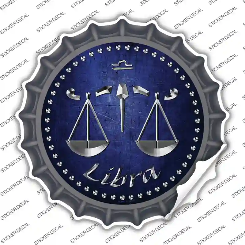 Libra Novelty Bottle Cap Sticker Decal | Smart Blonde