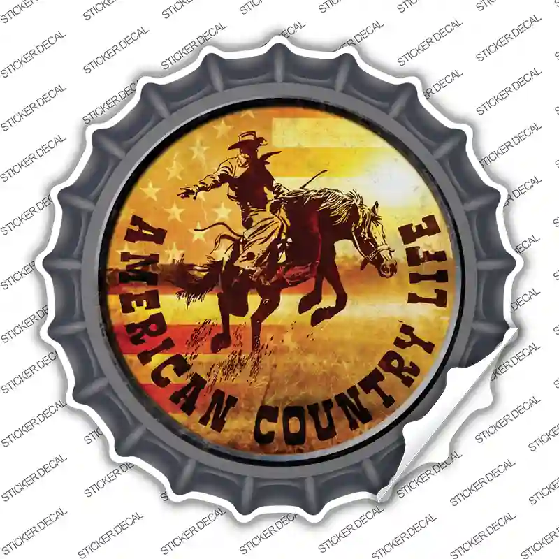 American Country Life Novelty Bottle Cap Sticker Decal | Smart Blonde
