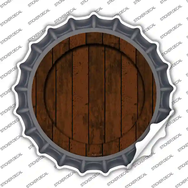 Wooden Background Novelty Bottle Cap Sticker Decal | Smart Blonde