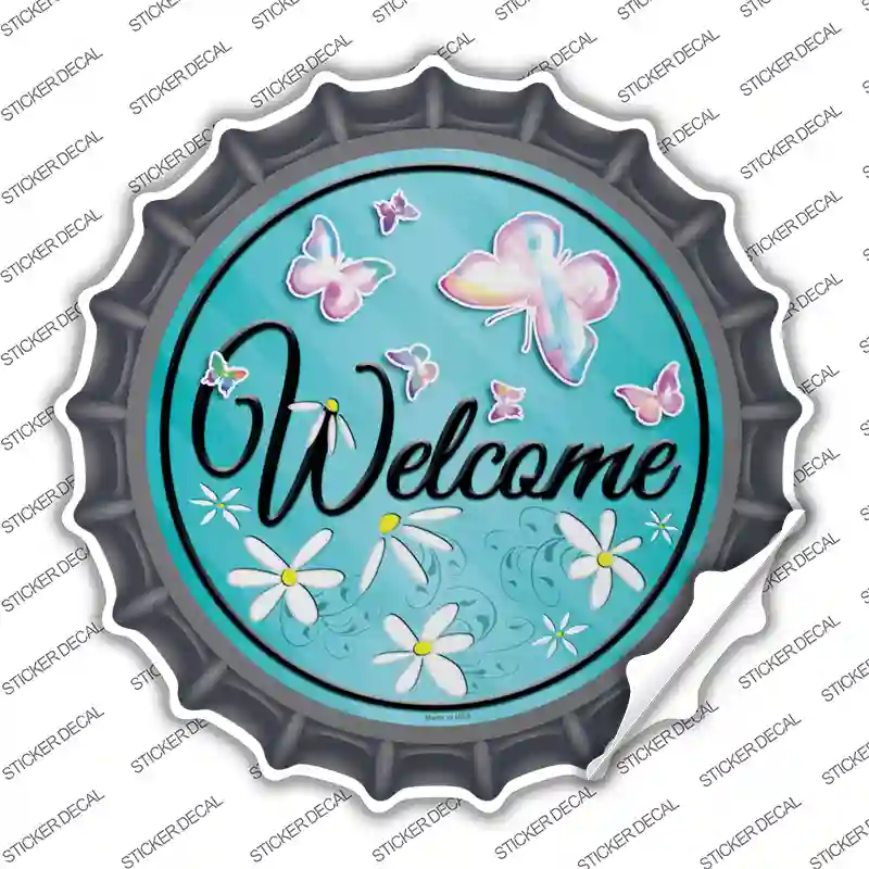 Welcome Novelty Bottle Cap Sticker Decal | Smart Blonde