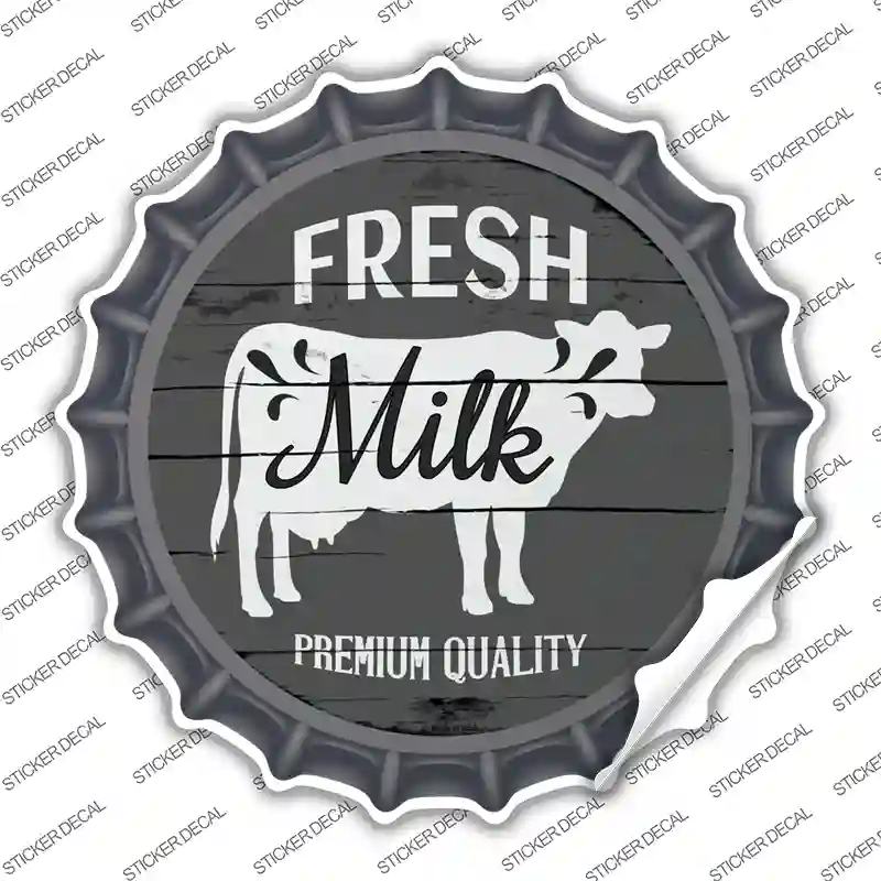 Fresh Milk Premium Quality Novelty Bottle Cap Sticker Decal | Smart Blonde