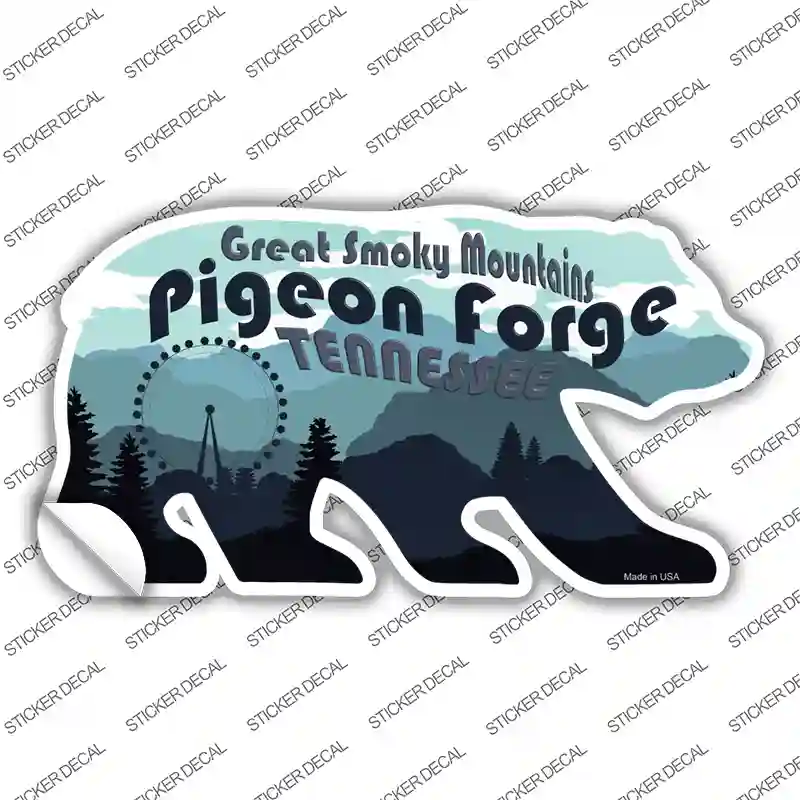 Pigeon Forge Scenic Novelty Bear Sticker Decal | Smart Blonde