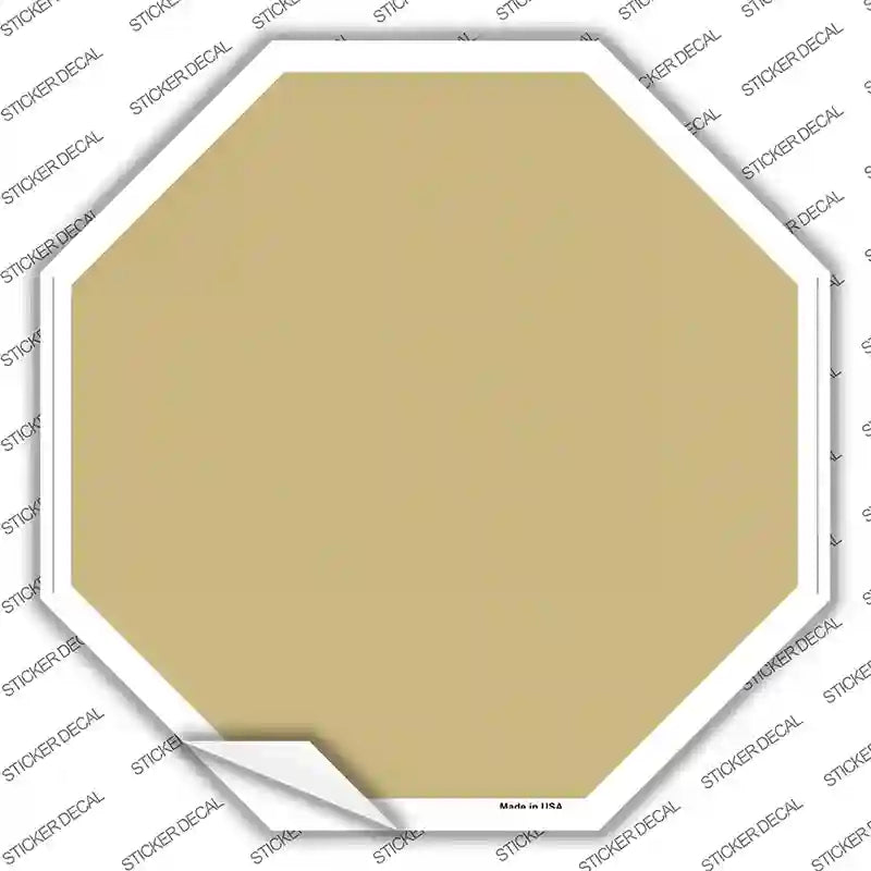 Gold Solid Novelty Octagon Sticker Decal | Smart Blonde