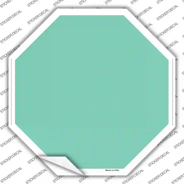 Mint Solid Novelty Octagon Sticker Decal | Smart Blonde