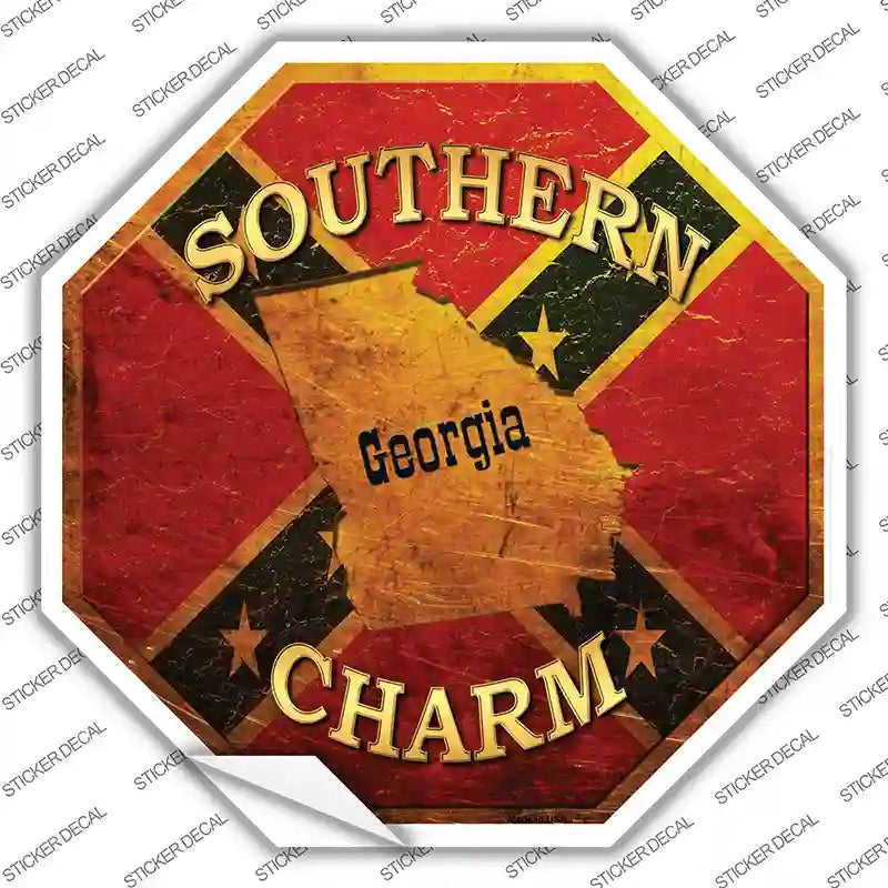 Southern Charm Georgia Novelty Octagon Sticker Decal | Smart Blonde