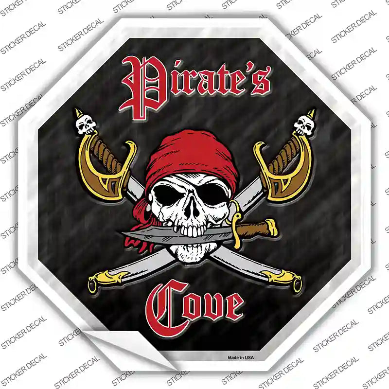 Pirates Cove Novelty Octagon Sticker Decal | Smart Blonde