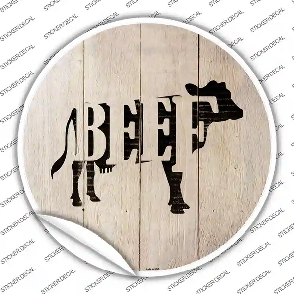 Cows Make Beef Novelty Circle Sticker Decal | Smart Blonde