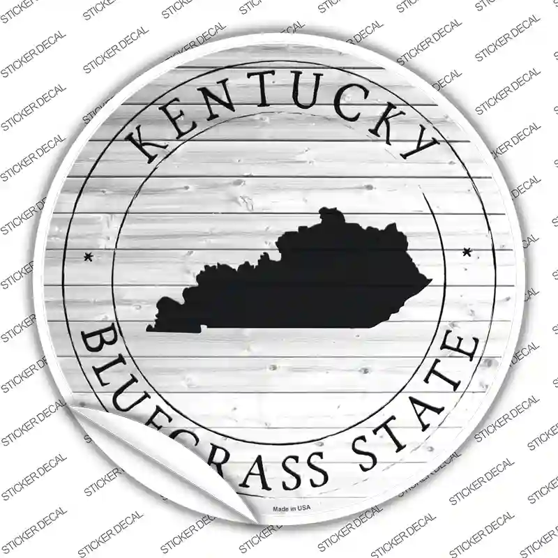 Kentucky Bluegrass State Novelty Circle Sticker Decal | Smart Blonde