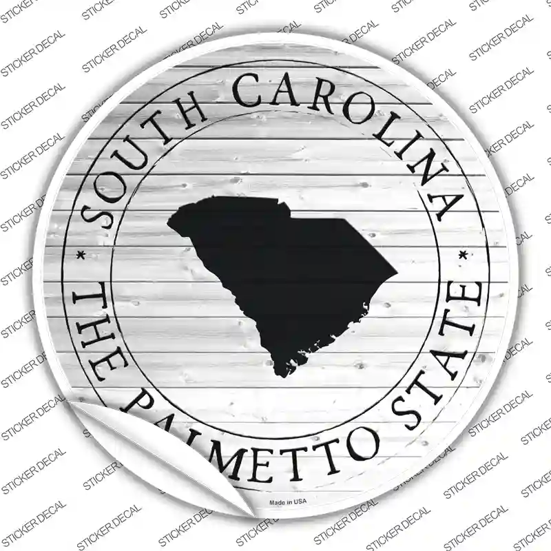 South Carolina Palmetto State Novelty Circle Sticker Decal | Smart Blonde