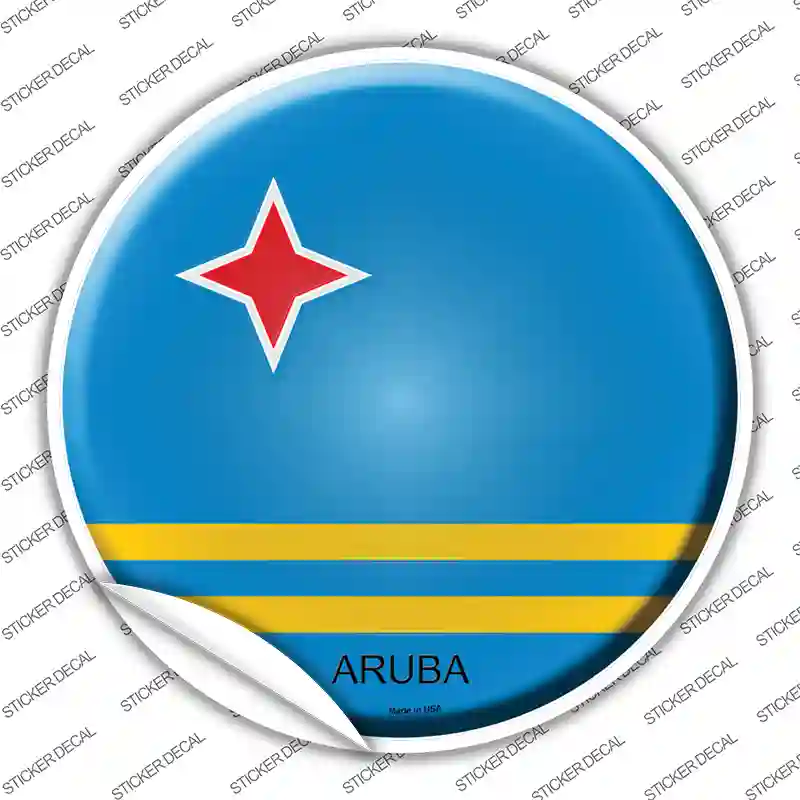 Aruba Novelty Circle Sticker Decal | Smart Blonde