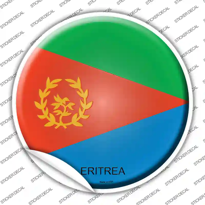 Eritrea Country Novelty Circle Sticker Decal | Smart Blonde