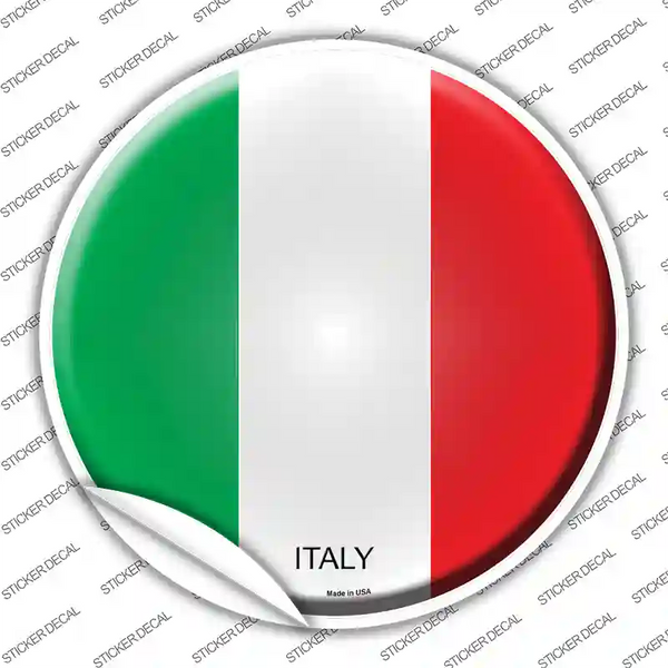 Italy Country Novelty Circle Sticker Decal | Smart Blonde