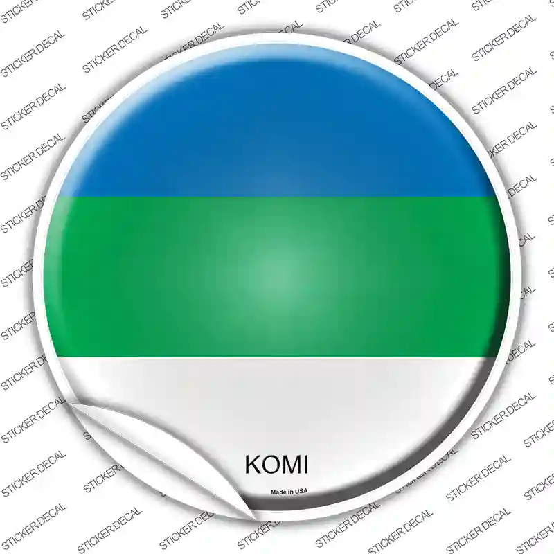 Komi Country Novelty Circle Sticker Decal | Smart Blonde