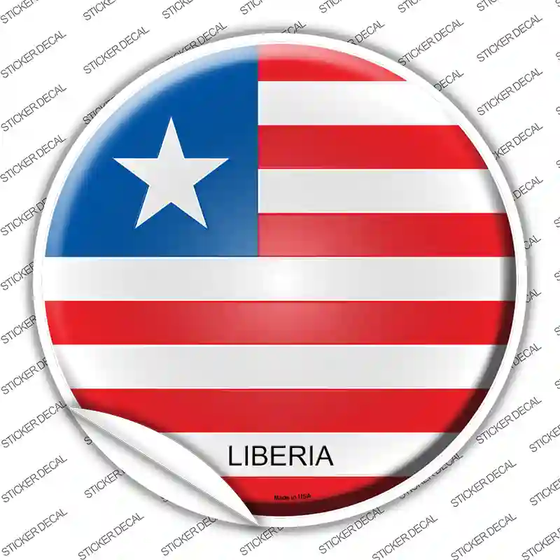 Liberia Country Novelty Circle Sticker Decal | Smart Blonde