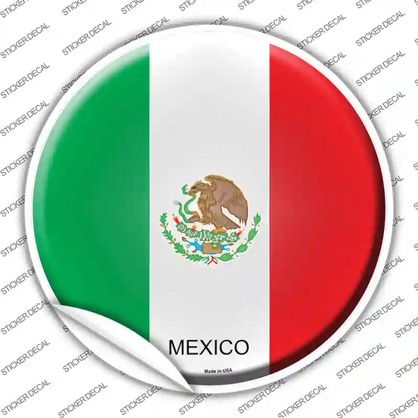 Mexico Country Novelty Circle Sticker Decal | Smart Blonde