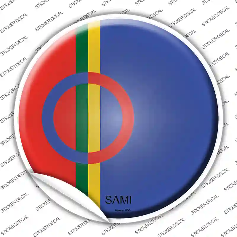 Sami Country Novelty Circle Sticker Decal | Smart Blonde