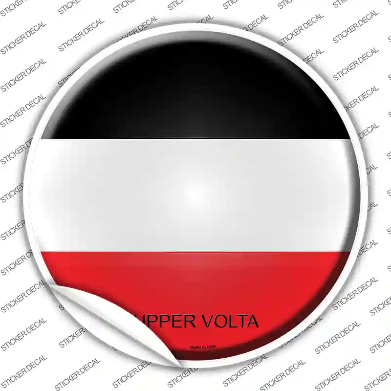 Upper Volta Country Novelty Circle Sticker Decal | Smart Blonde