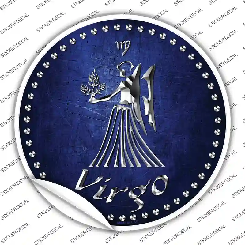 Virgo Novelty Circle Sticker Decal | Smart Blonde